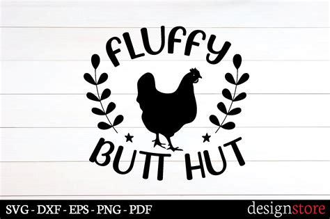 Fluffy Butt Hut Svg Graphic By Funnysvg · Creative Fabrica