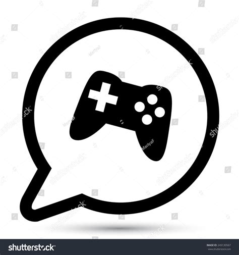 Vector Gamepad Bubble Icon Stock Vector Royalty Free 249130567