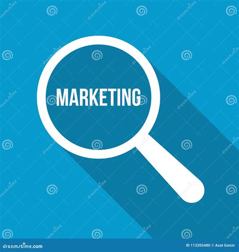 Marketing Word Magnifying Glass Stock Vector Illustration Of Social