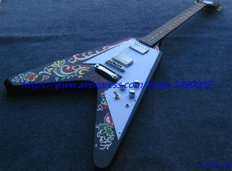 Buy V Shape Electric Guitar 2016 New Arrival Solid