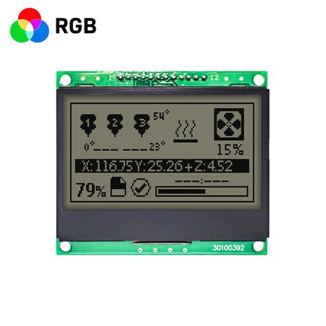 3 0 Inch 128x64 Graphic Lcd Module St7565r Spi Rgb Red Backlight
