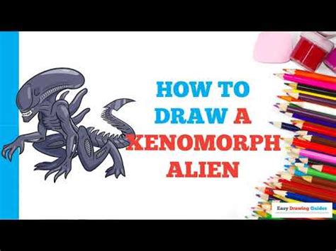 How To Draw A Xenomorph Alien In A Few Easy Steps Drawing Tutorial For