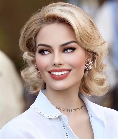 Margot Robbie Blonde Beauty Brunette Beauty Beautiful Girl Face