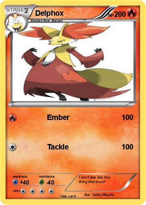 Pokémon Delphox 179 179 Ember My Pokemon Card