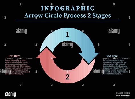 vector circle infographic business concept with 2 arrow options parts