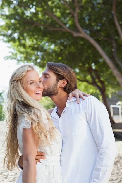 Premium Photo Cute Couple Hugging And Smiling