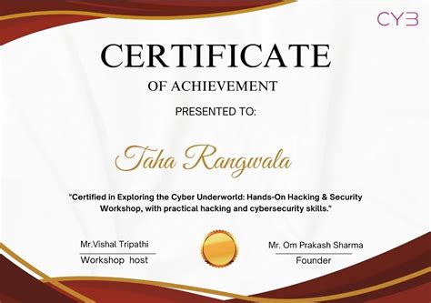 excited to have completed the exploring the cyber underworld hands