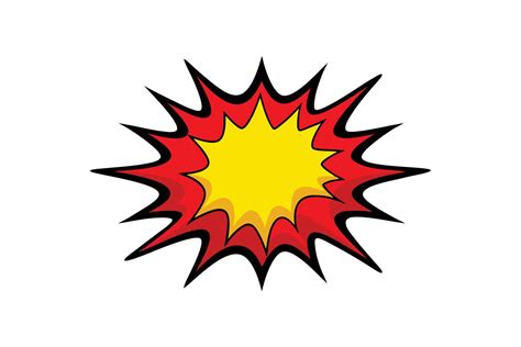 Fiery Dynamite Explosion Minimalistic Blast Illustration With Flames