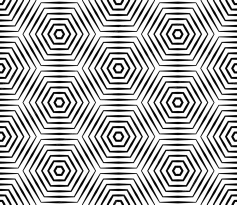 Premium Vector Halftone Linear Hexagon Seamless Pattern Optical Illusion Geometric Background