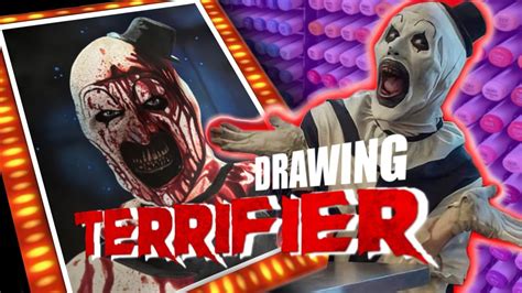 How To Draw Terrifier Art The Clown Drewdrawz Youtube