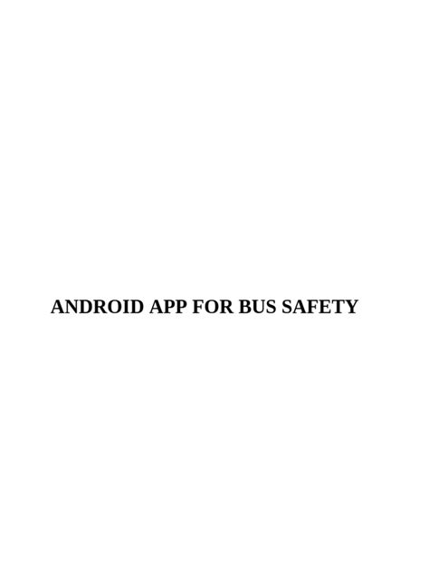 Bus Tracking With Criminal Detection Pdf Bus Android Operating System