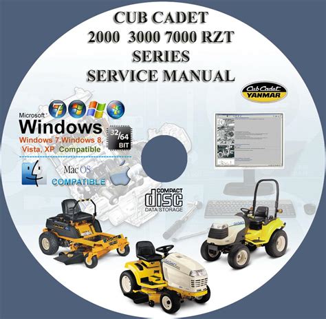 Cub Cadet 2000 3000 7000 Rzt Series Tractors Mowers Service Repair