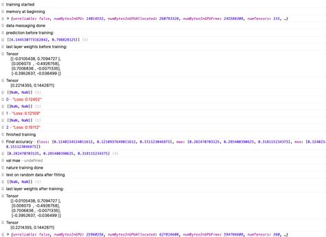 Modelfit Reports Non Nan Float Losses But Returns Nan When Inferencing Even Though Weights