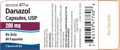 Danazol Package Insert Prescribing Information