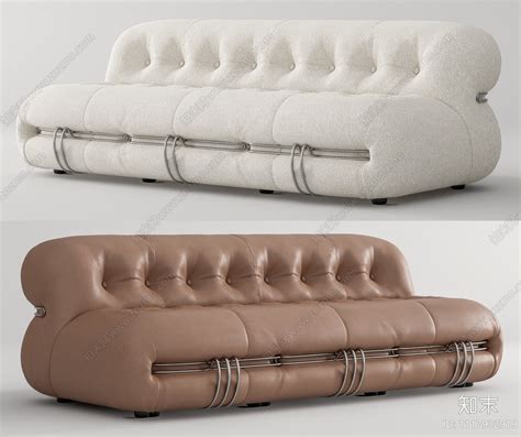 Cassina现代多人沙发su模型下载【id1117932919】知末su模型网