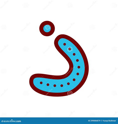 Cute Dzal Arabic Alphabet Letter Stock Vector Illustration Of