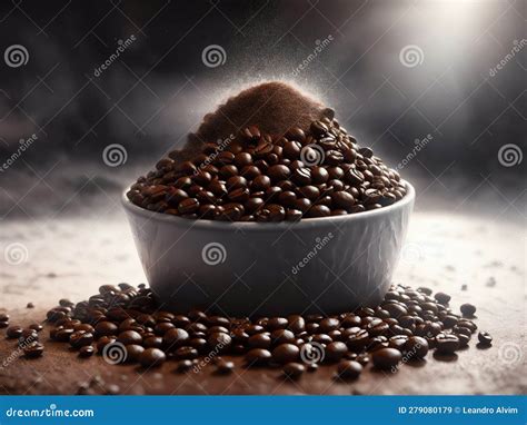 Coffee Beans A Minimalist View Ai Generated Stock Illustration
