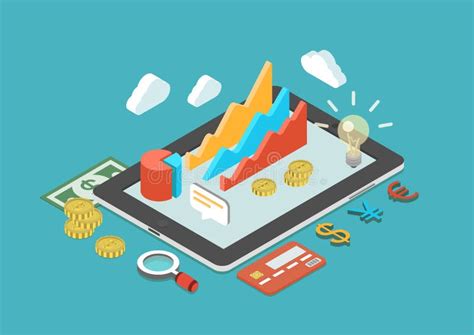 Flat 3d Isometric Business Infographic Concept Vector Stock Vector Illustration Of Data