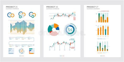 Finance Elements Commercial Charts Abstract Visual Vector Illustration