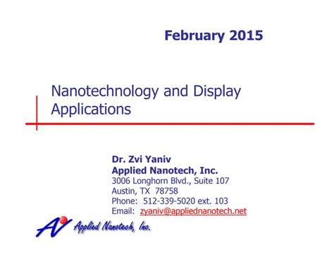 Nanotechnology And Display Applications Pdf