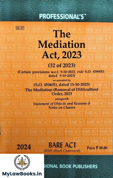 Professionals The Mediation Act 2023 Edition 2024