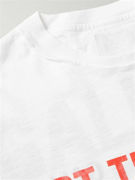 Gallery Dept Atk Reversible Logo Print Cotton Jersey T Shirt White