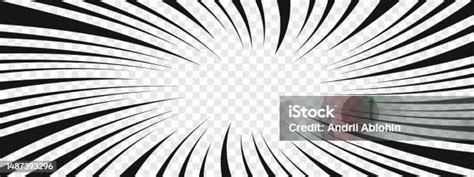 투명한 배경에 소용돌이치는 방사형 선 만화책 페이지 디자인 트위스트 주의 템플릿입니다 충격 놀라움 스플래시 붐 폭발 힘 비명 버스트 효과 광선에 대한 스톡 벡터 아트 및
