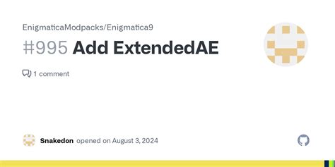 add extendedae · issue 995 · enigmaticamodpacks enigmatica9 · github