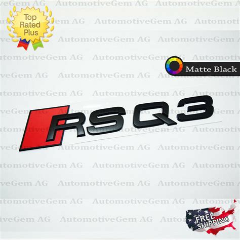Audi Rsq3 Emblem Matte Black Rear Trunk Lid Letter Badge S Line Logo N