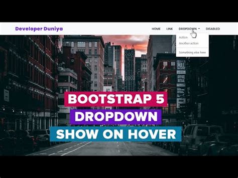 Bootstrap 5 Dropdown On Hover Bootstrap Drop Down Show On Mouse Hover