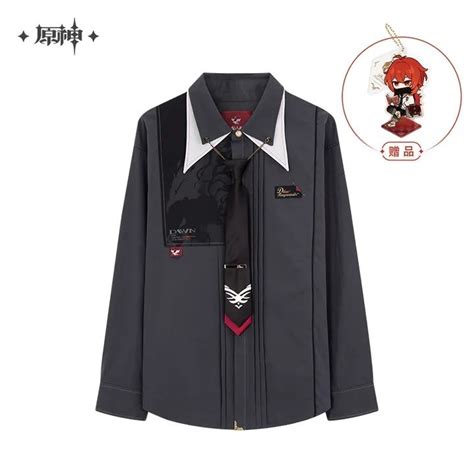 Diluc Ragnvindr Theme Shirt Black L Genshin Impact Kyou Hobby Shop