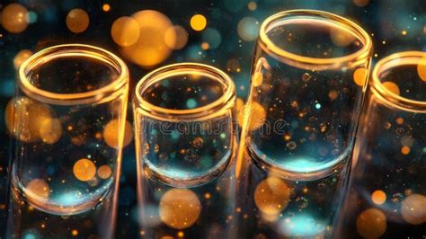 A Science Experiment Is Underway Featuring Test Tubes Filled With A Green Solution In