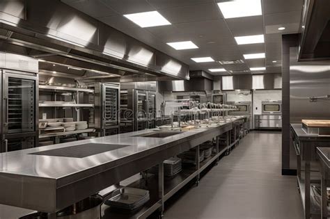 Food Preparation And Plating Area With Modern Sleek Design Elements