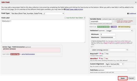 Medication Field Configuration Nacc Docs