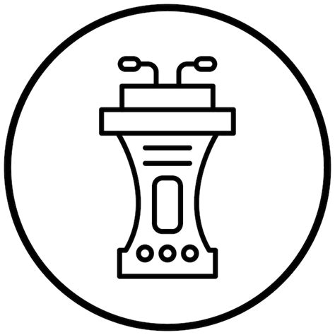 Premium Vector Lectern Icon Style