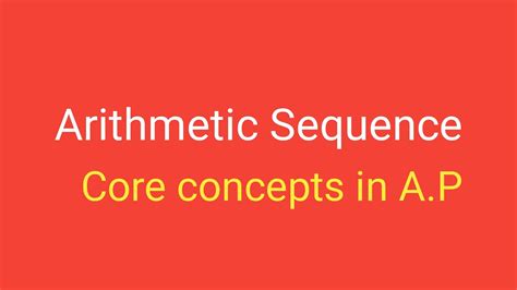 Arithmetic Sequence Youtube