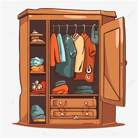 Closet Clipart Cartoon Wardrobe With Vector Cartoon Clipart Closet