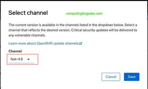 How To Upgrade OpenShift OKD Cluster Minor Version ComputingForGeeks
