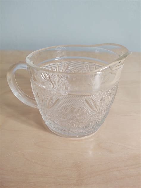 Indiana Glass Creamer And Sugar Anchor Hocking Wexford Creamer And