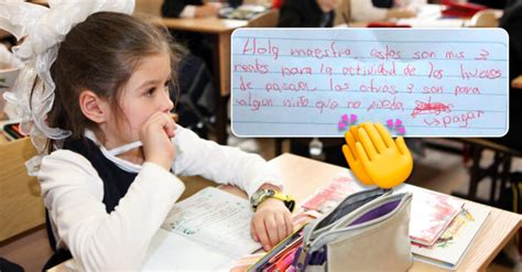 Ni A Le Escribe A Su Maestra Y Ayuda A Compa Ero Sin Dinero