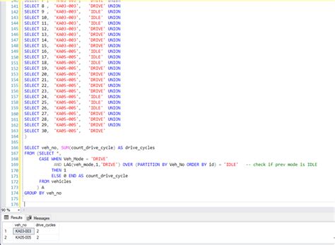 Database SQL Query To Get Count Of Cycles If It Matches Value Of