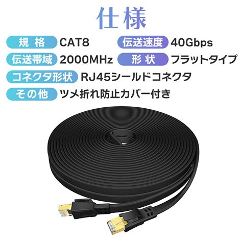 【楽天市場】lanケーブル Cat8 カテゴリー8 02m 03m 05m 1m 2m 3m 5m 10m 20m 30m 高速