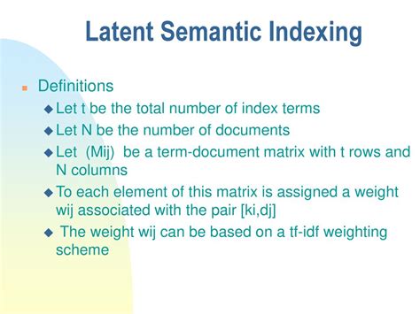 latent semantic indexing ppt download