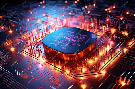 Premium Photo Generative Ai On Theme Of Beautiful Surface Microchip