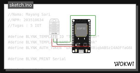 Dht22sblynk Mayang Sari203510634 Wokwi Esp32 Stm32 Arduino Simulator