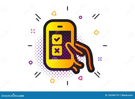 Mobile Survey Icon Select Answer Sign Vector Stock Vector Illustration Of Flat Shape