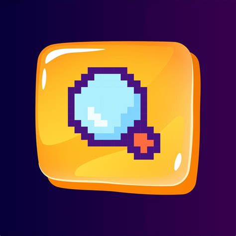 Data Seeking Glossy Ui Button With Pixelated Color Icon Tool For