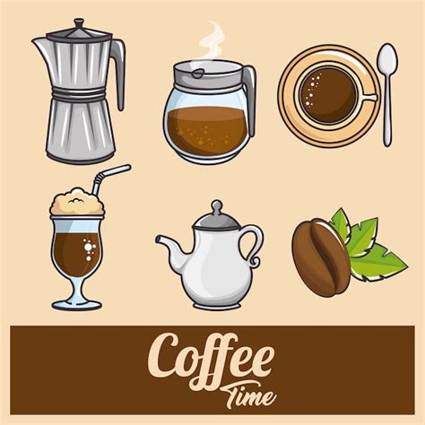 Premium Vector Coffee Icons Set