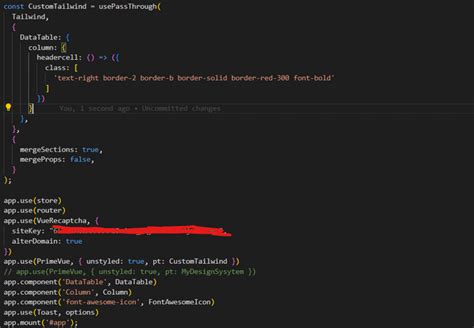 Usepassthrough Is Not Working Primevue Rvuejs