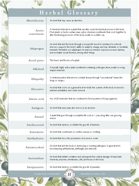 Herbal Glossary Sm Pdf Ayurveda Essential Oil